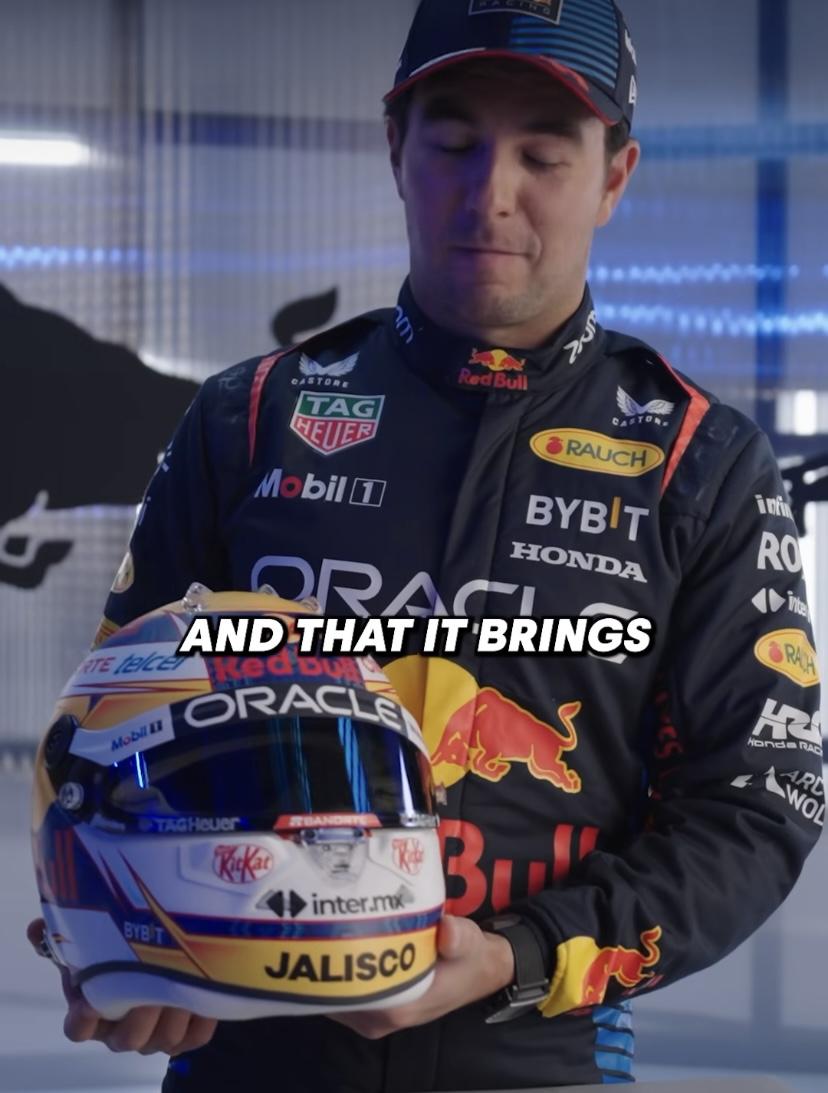 “Checo” revela el casco con Red Bull en la temporada 2024 | Con Acento